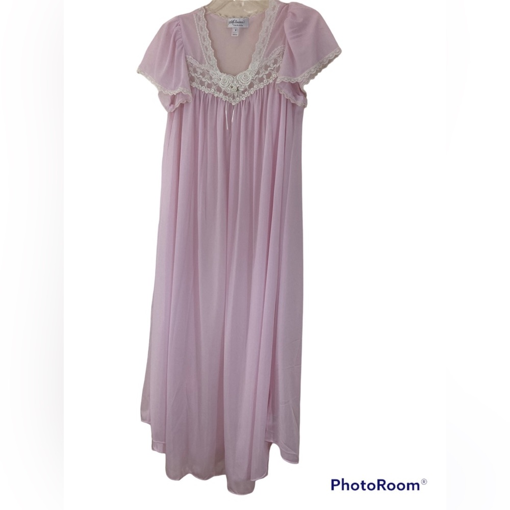 Miss Elaine Silk Essence Nightgown Size Small Pink - Gem